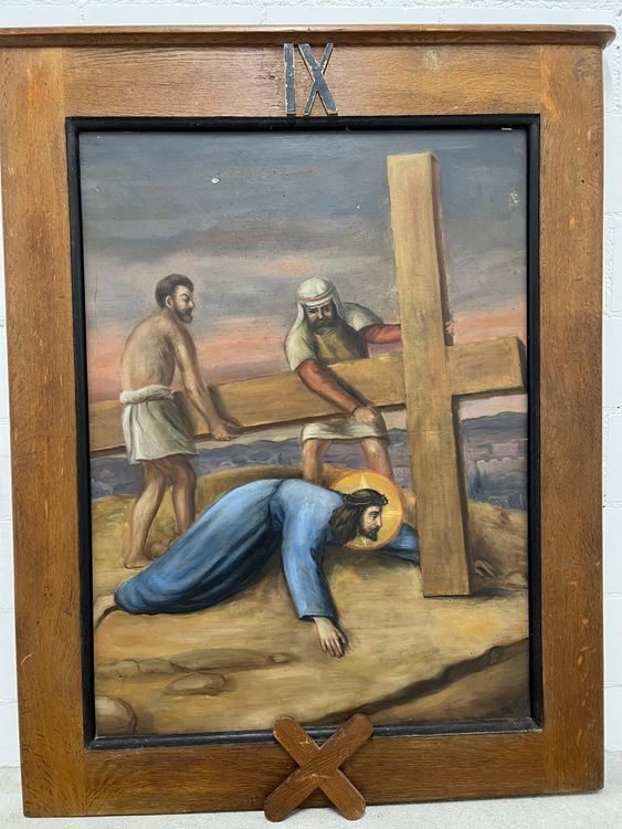 Antike Grosse Heilige Kreuzigung Gemälde Aus Kloster Nachlas (Gebraucht) in Neuhausen am ...