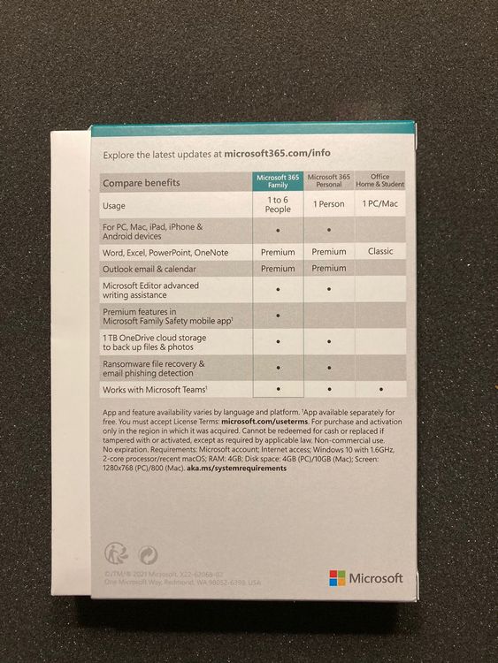 Microsoft 365 Family / Office 365 Family / 3 Jahres Bundle (Neu und ...