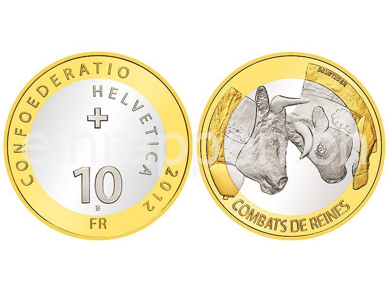 Münze 10 fr CHF Franken 2012 Combats De Reines (Gebraucht) in Melide für CHF 11 – mit Lieferung ...