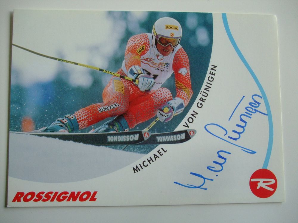 MICHAEL VON GRÜNIGEN (CH) SKISTAR AUTOGRAMMKARTE (Gebraucht) in Schachen b. Reute für CHF 13 ...