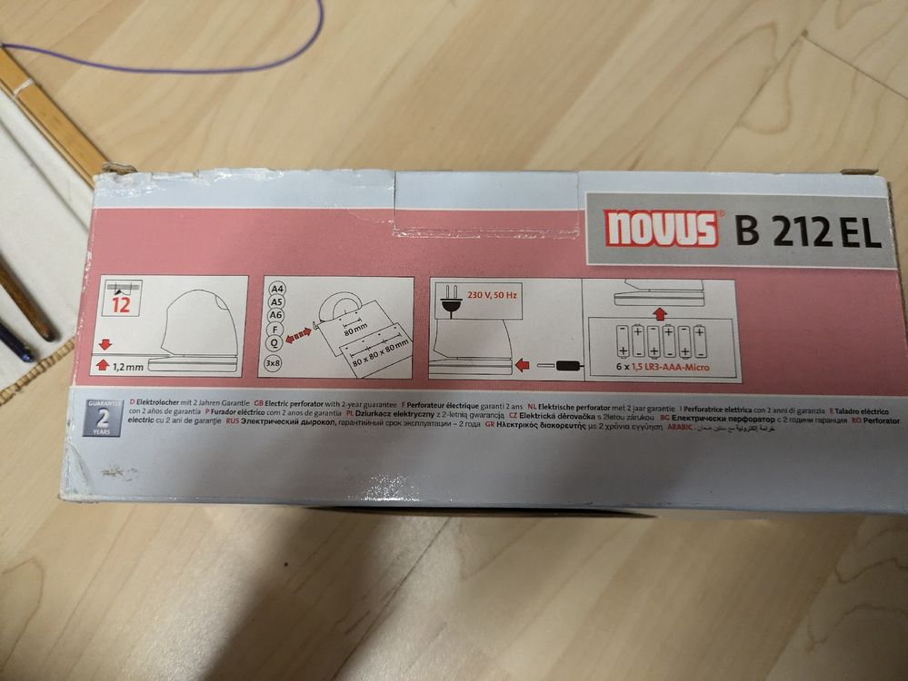 Novus B 212 EL Elektro-Locher, neuwertig (Gebraucht) in Sigriswil für ...