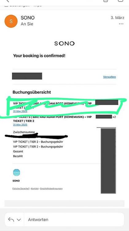 KeineMusik Tirana VIP TIER 2 Ticket! (Neu (gemäss Beschreibung)) in Spreitenbach für CHF 200 ...