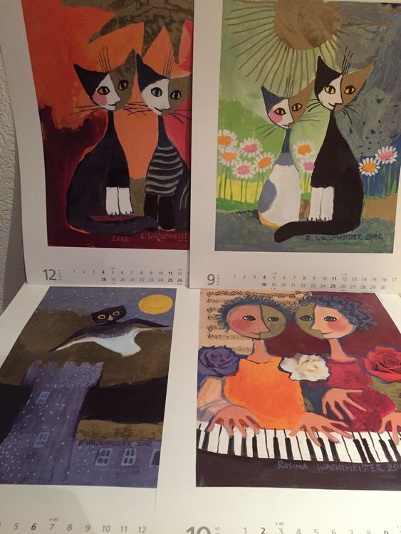 Rosina Wachtmeister Katzenbilder inkl. Wechselrahmen | Kaufen auf Ricardo