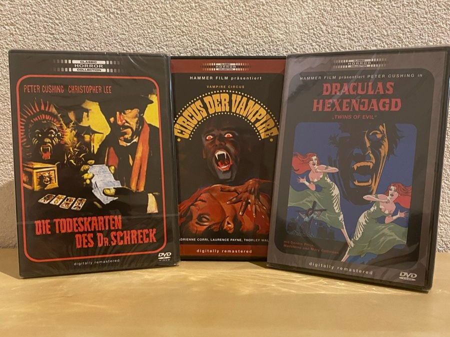 📦🧛 Hammer Horror 3er - Lee & Cushing 2x OVP Klassik (Neuf (Voir ...