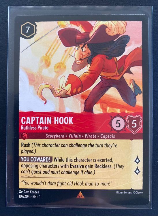 Lorcana CAPTAIN HOOK 107/204 EN-1 Rare (Gebraucht) in Lugano für CHF 0.4 – mit Lieferung auf ...