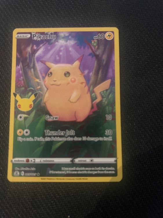 Pokemon card super rare, Pikachu stamped celebrations (Gebraucht) in ...