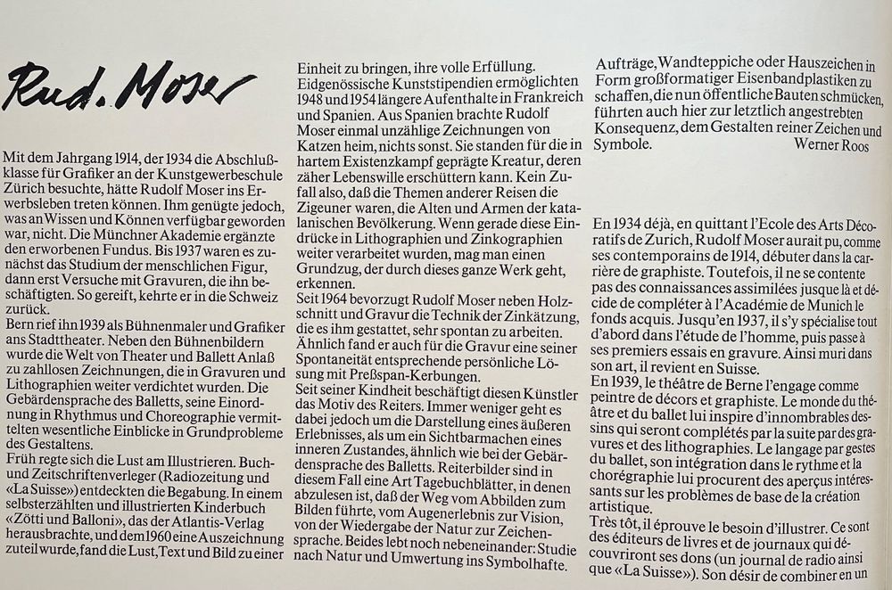 RUDOLF MOSER KUNSTMAPPE MIT ORIGINAL HANDÄTZUNGEN (Gebraucht) in Gersau ...