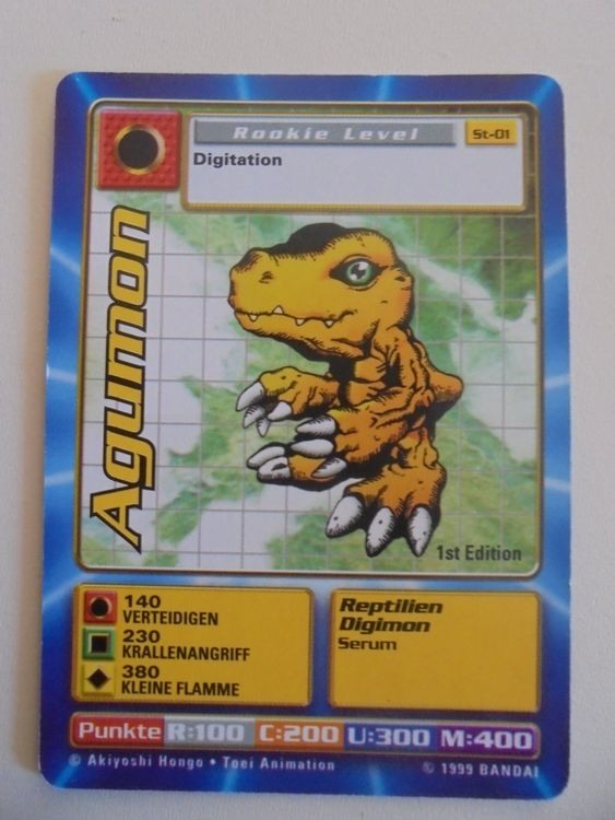 DIGIMON St-01 Agumon / Bandai Erste Ausgabe 1999. wie neu (Gebraucht) in Eclépens für CHF 2 ...