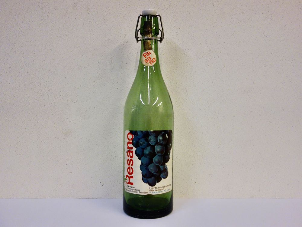 alte Flasche RESANO P. BARTENSTEIN USTER 1953 TRAUBENSAFT (Gebraucht ...