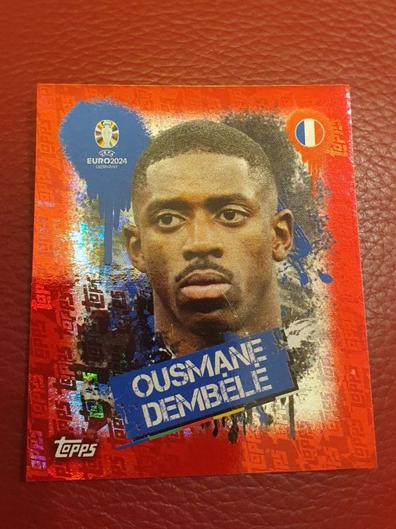 Topps Euro 2024 Sticker FRA 3 OSMANE DEMBELE FOIL RAR (Neuf avec ...