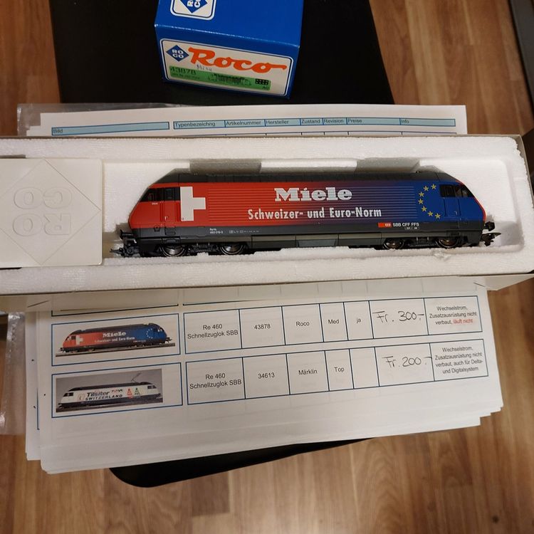 Roco 43878, Re 460 Schnellzuglok SBB, bereits ab Fr. 50!! (Defekt) in ...