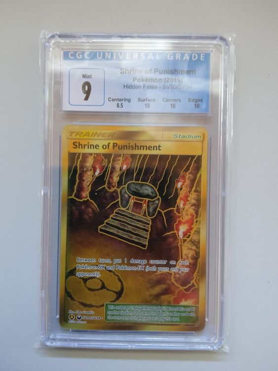 CGC 9 Shrine of Punishment Pokémon Karte Gold Hidden Fates (Neu und ...