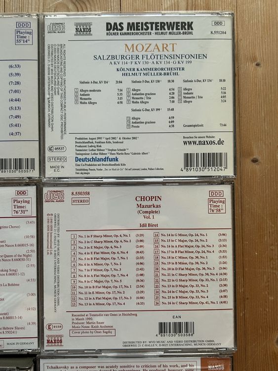 Konvolut mit 11 Klassik-CDs des Labels Naxos (Gebraucht) in Himmelried ...