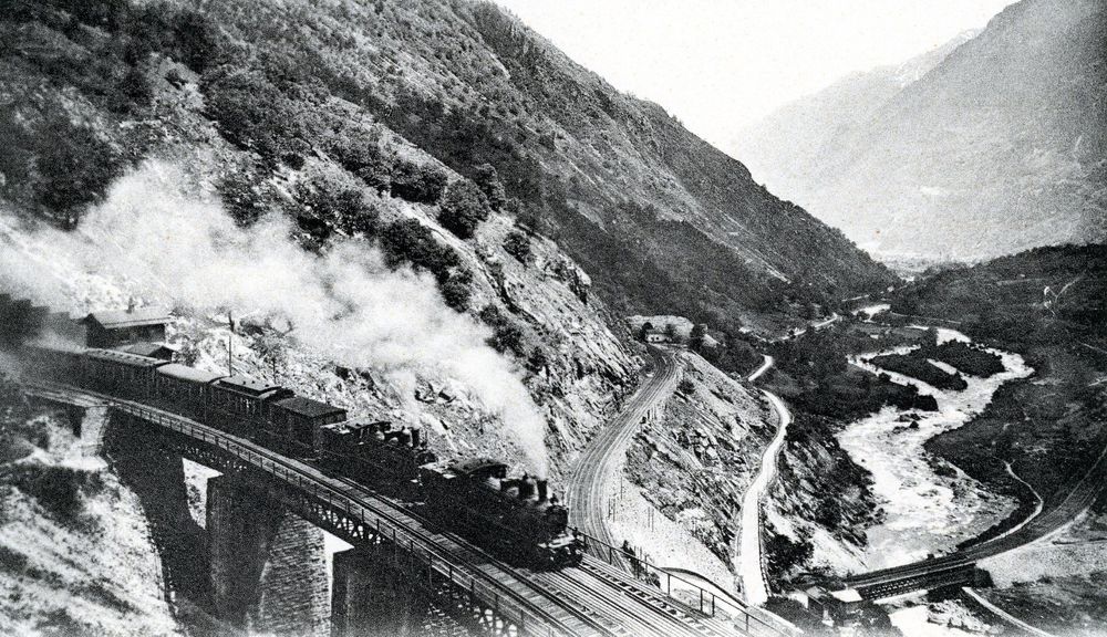 Ferrovia S. Gottardo Zug Piatondo Viadotto 1904 171 (Neu (gemäss Beschreibung)) in Zürich für ...