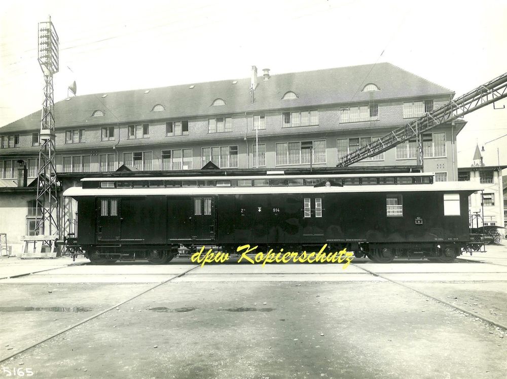 Originalfoto Postwagen Z4i 914 SBB, Werksfoto, ca. A4-Grösse (Neu ...