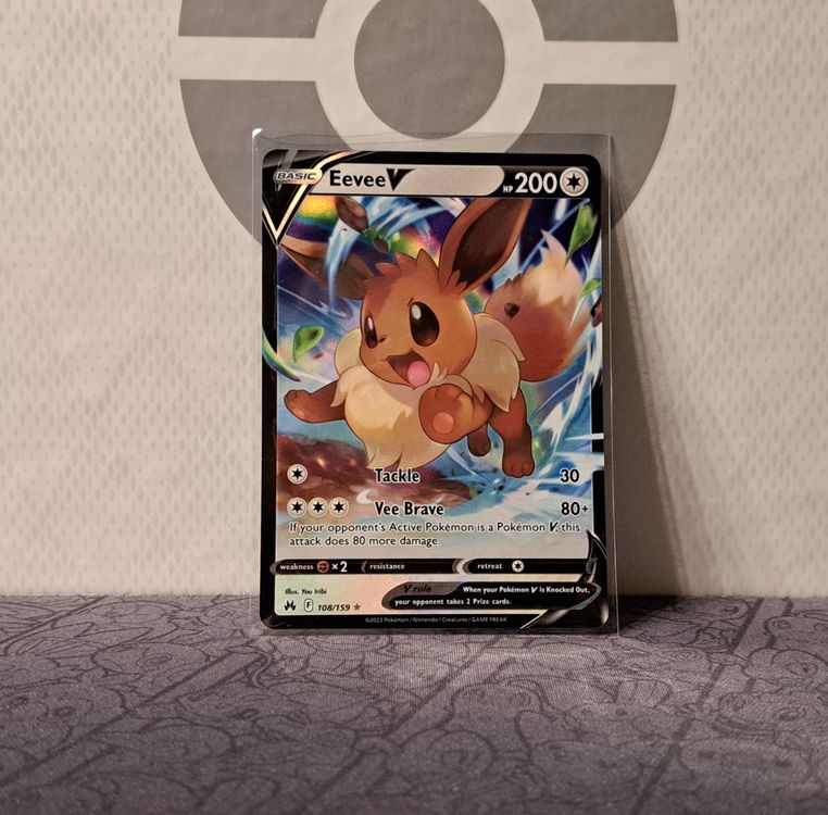 EEVEE V 108/159 CROWN ZENITH POKEMON KARTE NEU! MINT | Acheter sur Ricardo