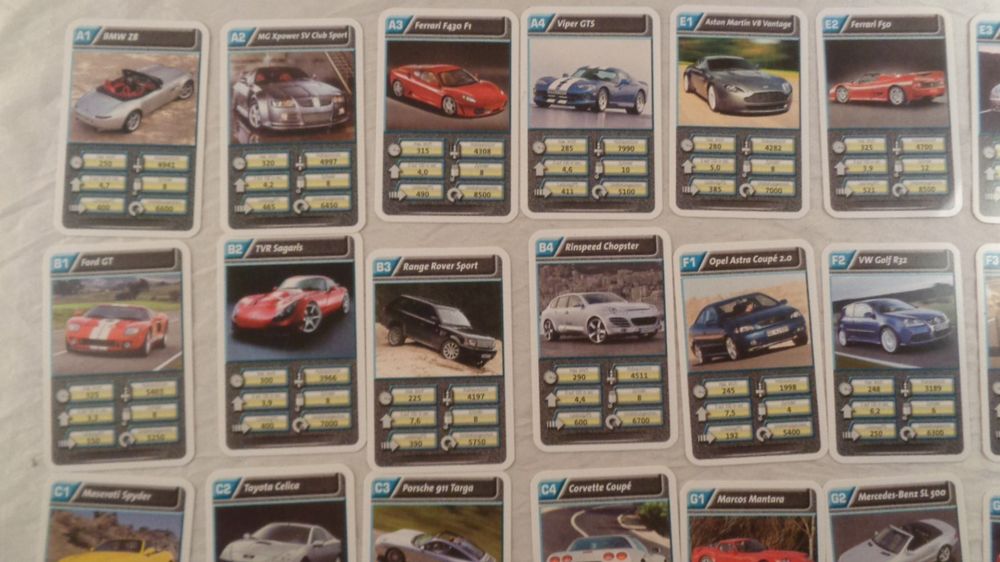 Auto Quartett - Edel Flitzer / Sehr guter Zustand 32 Karten (Gebraucht ...