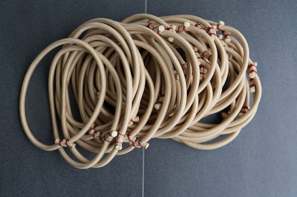 Seilringe, 36 Stk. für bellicon 112 cm, Beige, roter Clip (Gebraucht ...