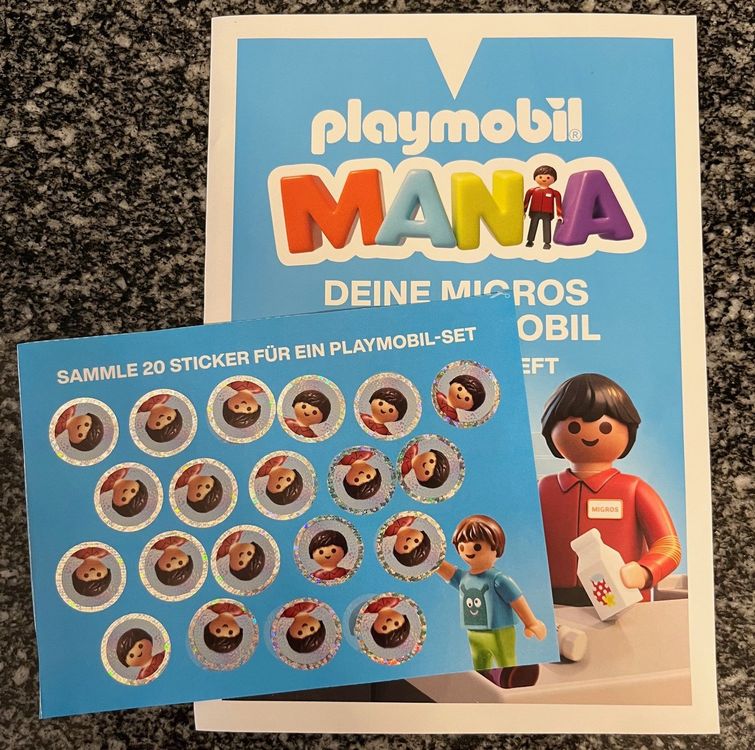 Playmobil Migros Mania - 1 volle Karte mit 20 Sticker (Neu (gemäss Beschreibung)) in Oberwangen ...