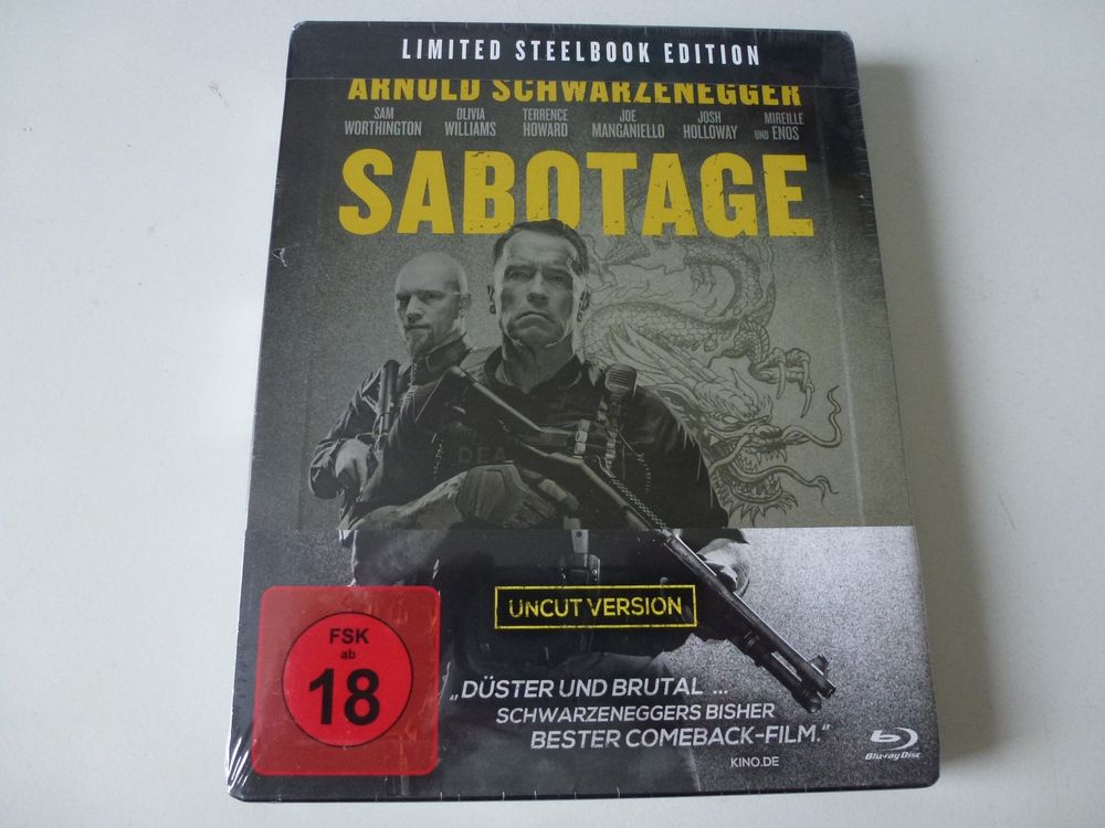 Sabotage (Steelbook Blu-Ray) NEU&OVP!!!! (Neu und originalverpackt) in ...