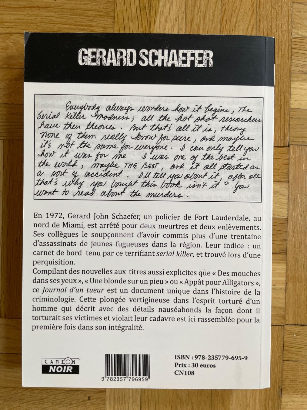 Journal d'un tueur, Gerard Schaefer (Gebraucht) in Oron-la-Ville für ...