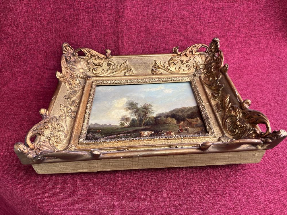 Antik Gemälde mit schöner Rahmen Öl a. Lwd.48x38cm (Gebraucht) in ...