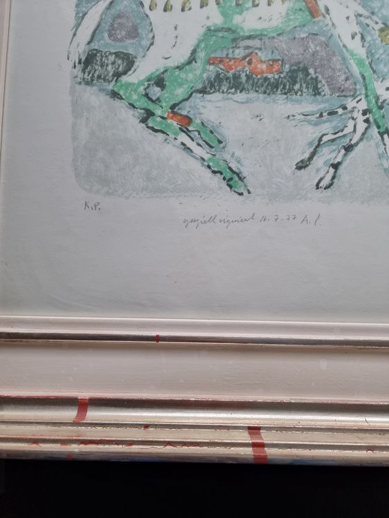 ALOIS CARIGIET LITHOGRAPHIE VON HAND SIGNIERT MIT RAHMEN | Kaufen auf Ricardo