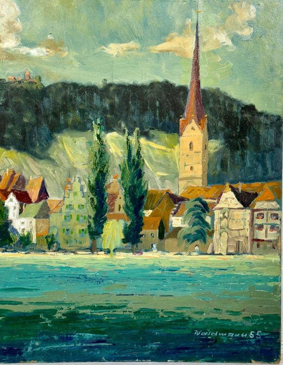 Alte Landschaft Gemälde von Waldmann | Kaufen auf Ricardo