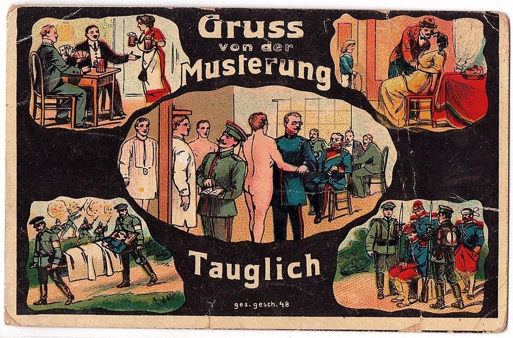 Ansichtskarte 1. Weltkrieg Musterung | Kaufen auf Ricardo