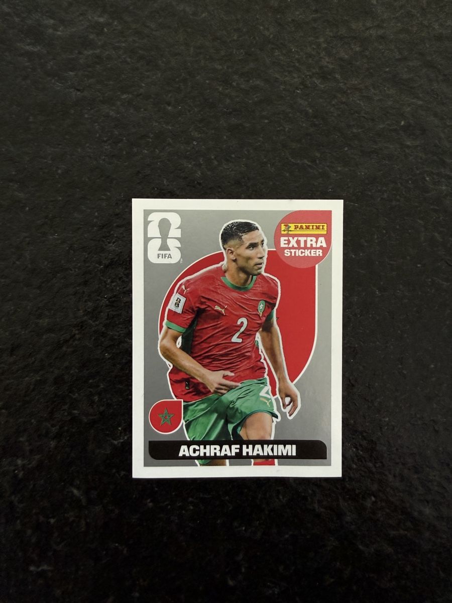 Panini WM 2026 Achraf Hakimi Extra Sticker Silber (Neu und ...