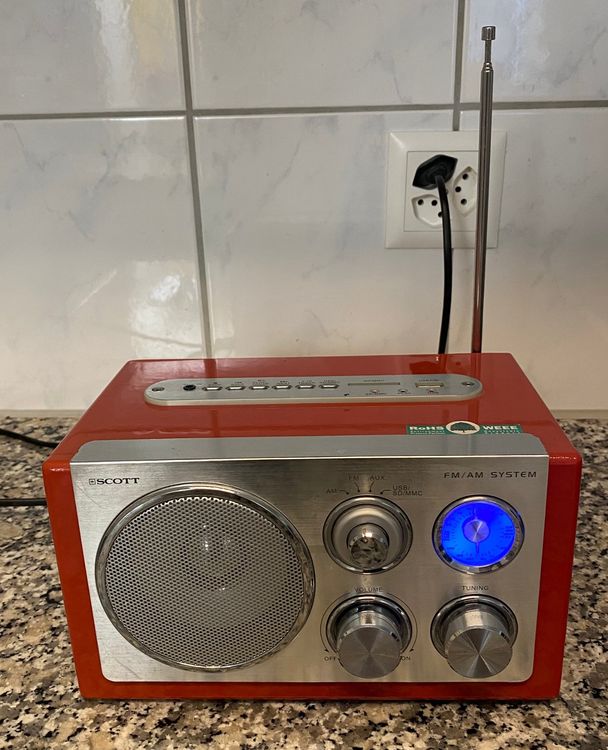 SCOTT Radio RX19RD rot AM/FM USB/SD/MMC (Gebraucht) in Winterthur für ...