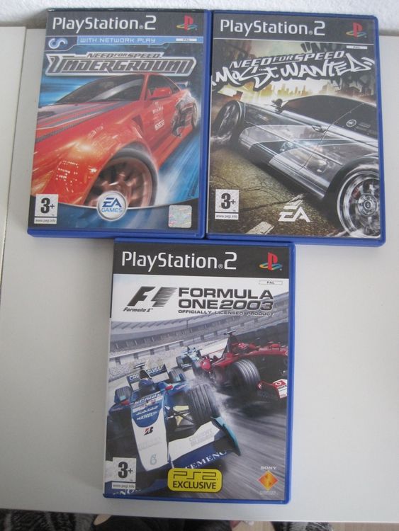 3 PS2 SPIELE *NEED FOR SPEED, FORMULA ONE* | Kaufen auf Ricardo