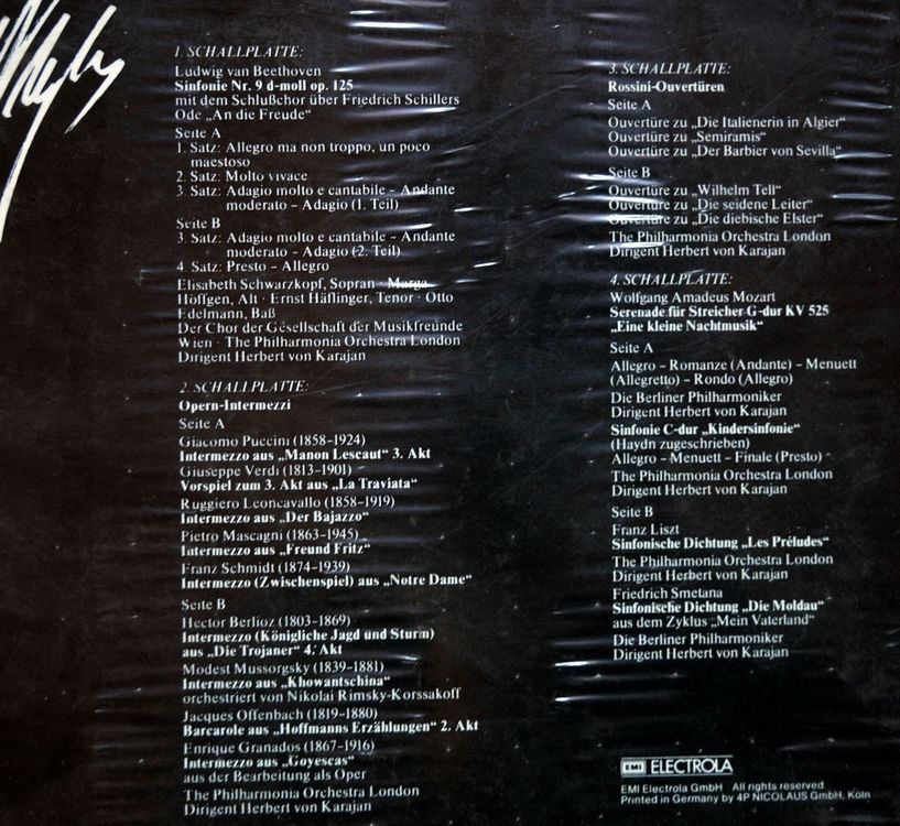 4 LPs BOX NEU SEALED Gala-Konzert Mit Karajan (Neu und originalverpackt ...