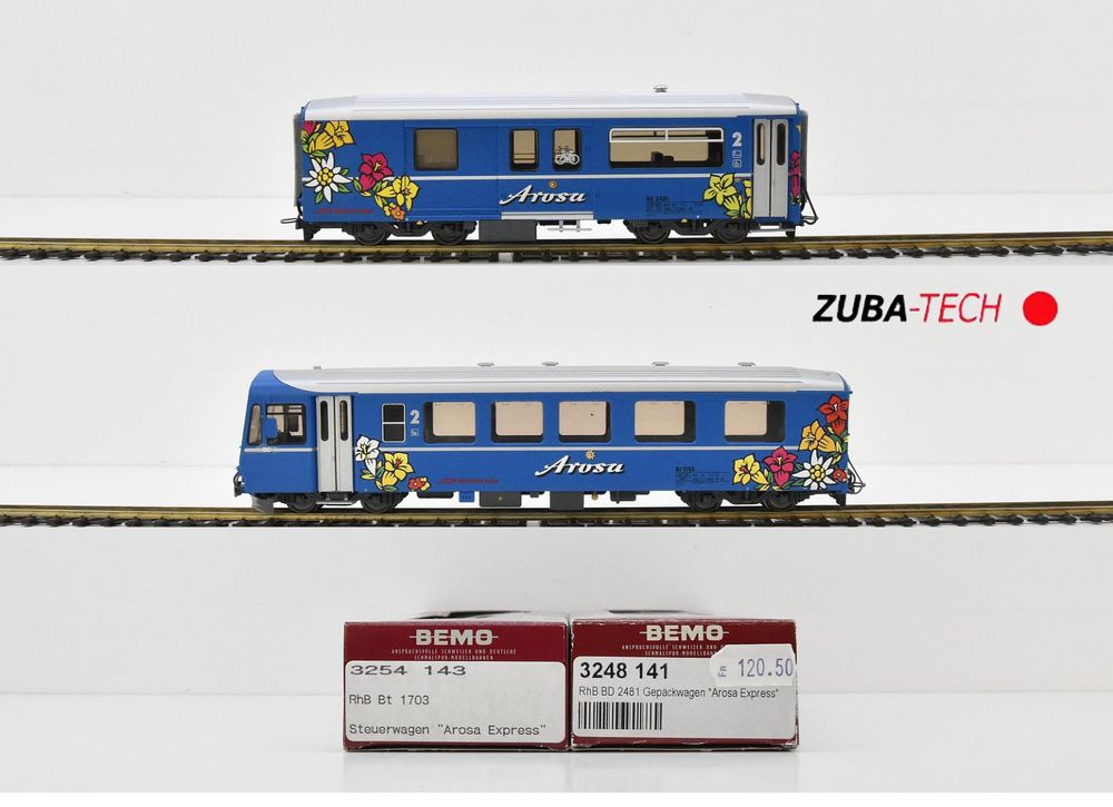 Bemo 2x Arosa Express Personenwagen RhB H0m GS mit OVP | Kaufen auf Ricardo