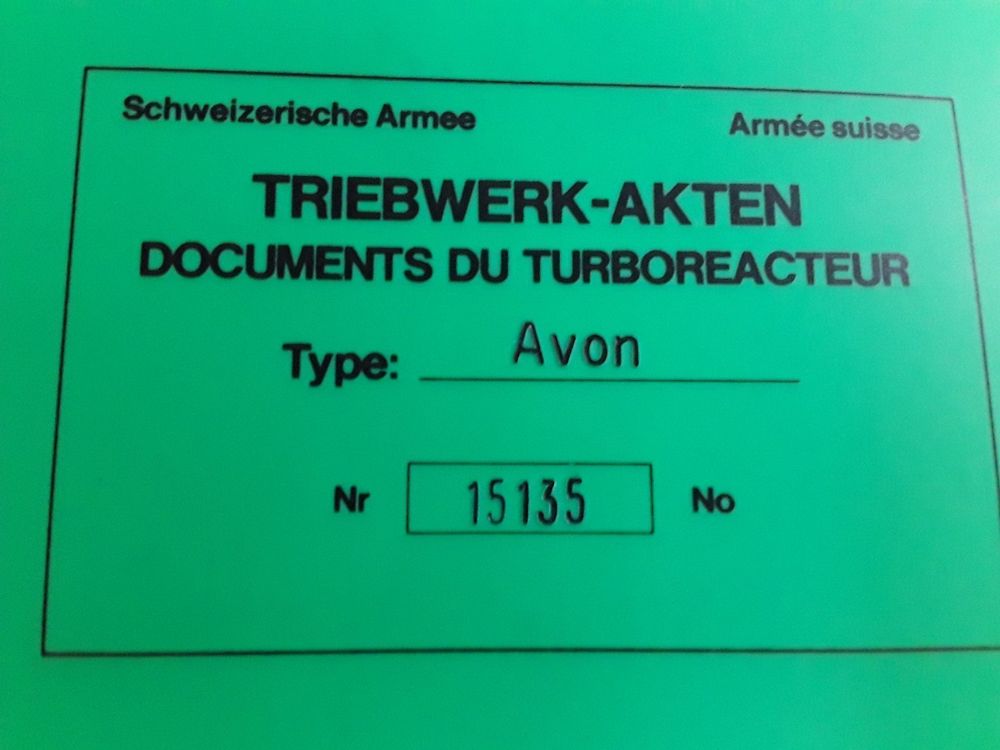 Triebwerk-Akten _ Hunter _ Avon _ 1958 | Kaufen auf Ricardo