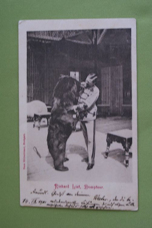AK Richard List, Dompteur, Bär, 1901 | Kaufen auf Ricardo