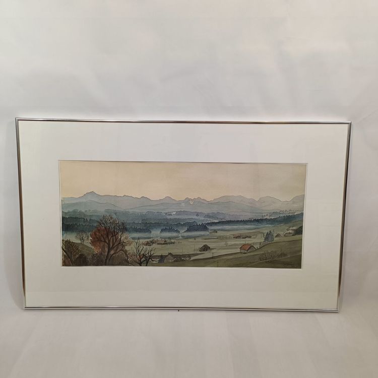 Sehr interessante Landschaft Gemälde, signiert | Kaufen auf Ricardo