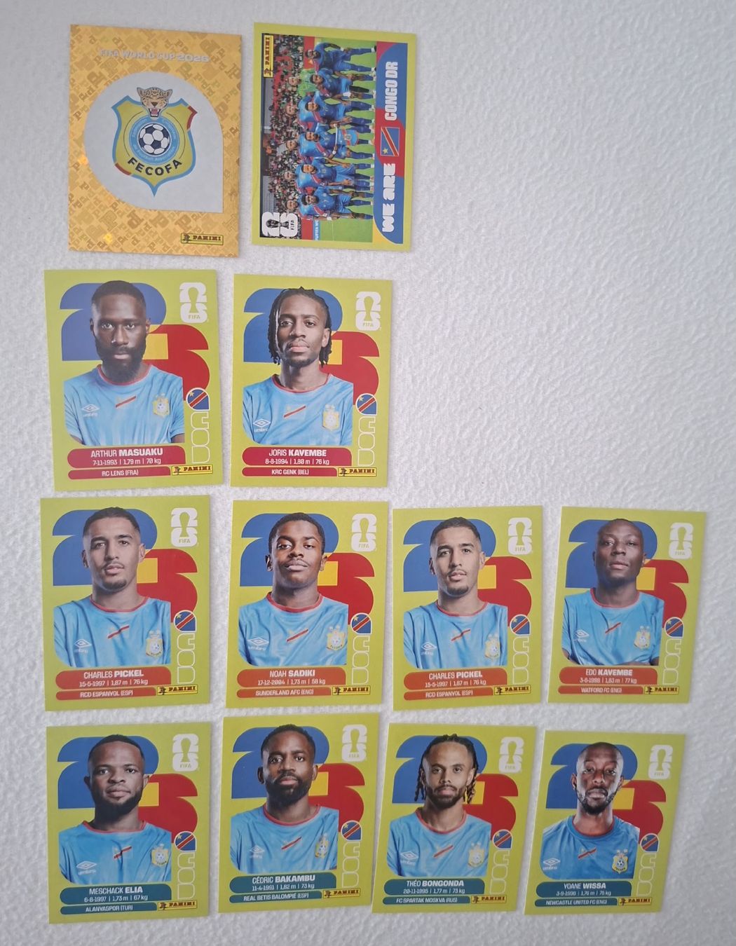 Panini Fifa World Cup 2026 - RDC Congo - 12 von 20 stickers (Neuf (Voir ...