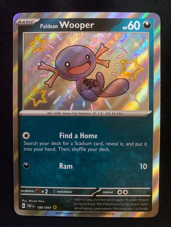 Shiny Paldean Wooper 180 Felino Paldean Fates En Neu Gemäss Beschreibung In Hausen Ag