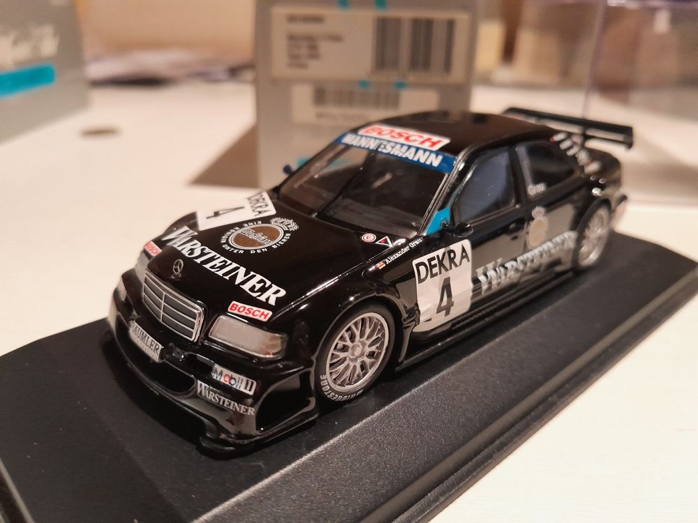 Minichamps 1:43 Mercedes C180 DTM 1996 (Grau) N° 430 963604 (Neu und ...