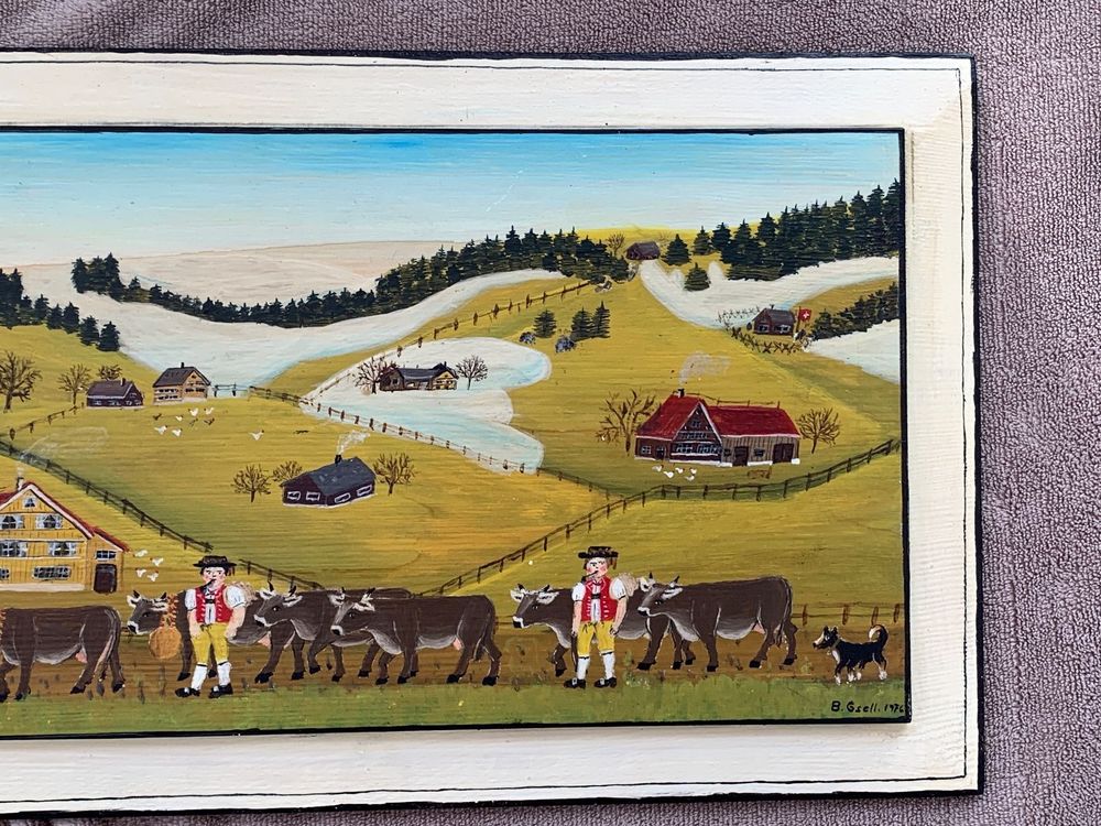 B. GSELL, Alpfahrt, Appenzeller Bauernmalerei, 1976 | Kaufen auf Ricardo
