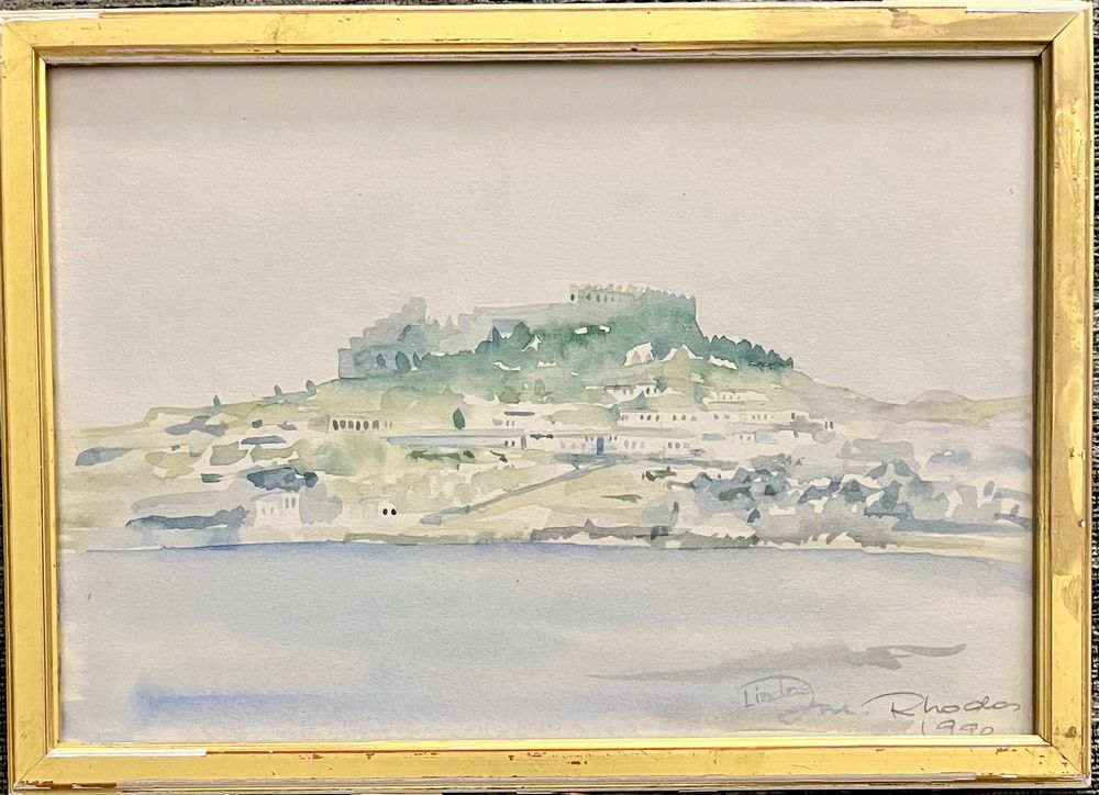 Rhodos Küsten Szene Aquarell, Unleserlich Signiert (Gebraucht) in Root für CHF 19 – mit ...