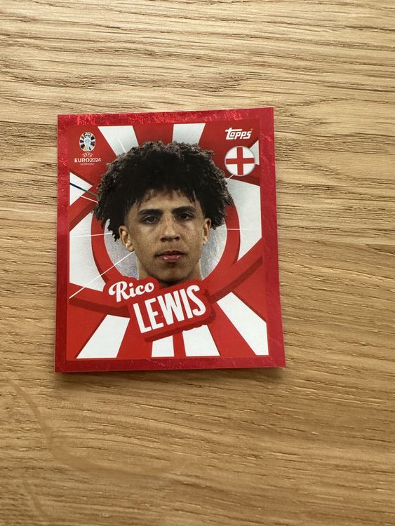 Panini EURO2024 Rico Lewis England Sticker Top Zustand (Neu (gemäss ...