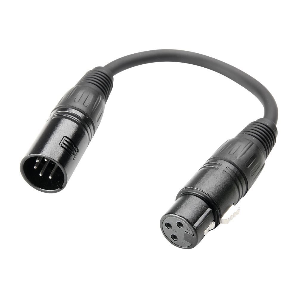 DMX Adapter XLR male 5 Pol auf XLR female 3 Pol 0,2 m (Neu und ...