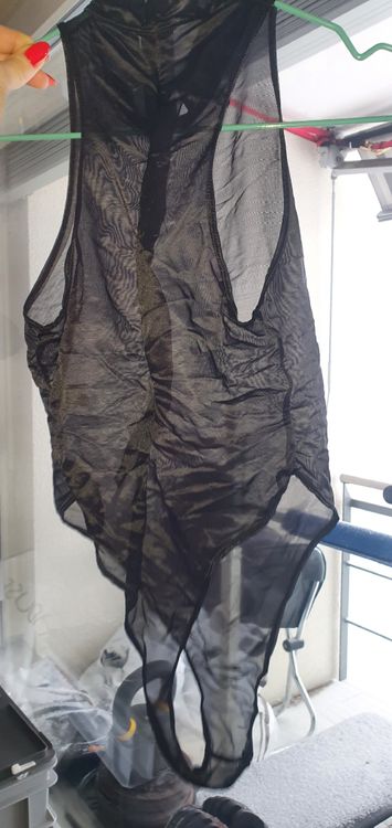 Schwarzer Body aus Mesh, mega transparent, elegance sexy, 💃 (Neu ...