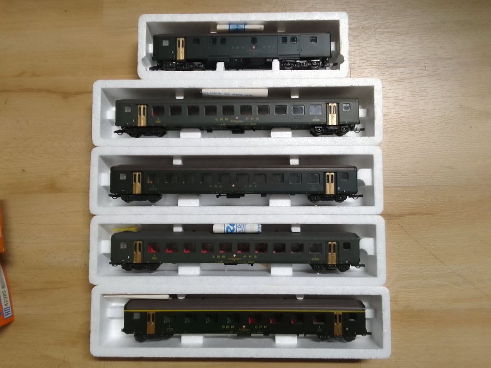 5 SBB Personenwagen EW I B 4060/4061 grün Roco | Kaufen auf Ricardo