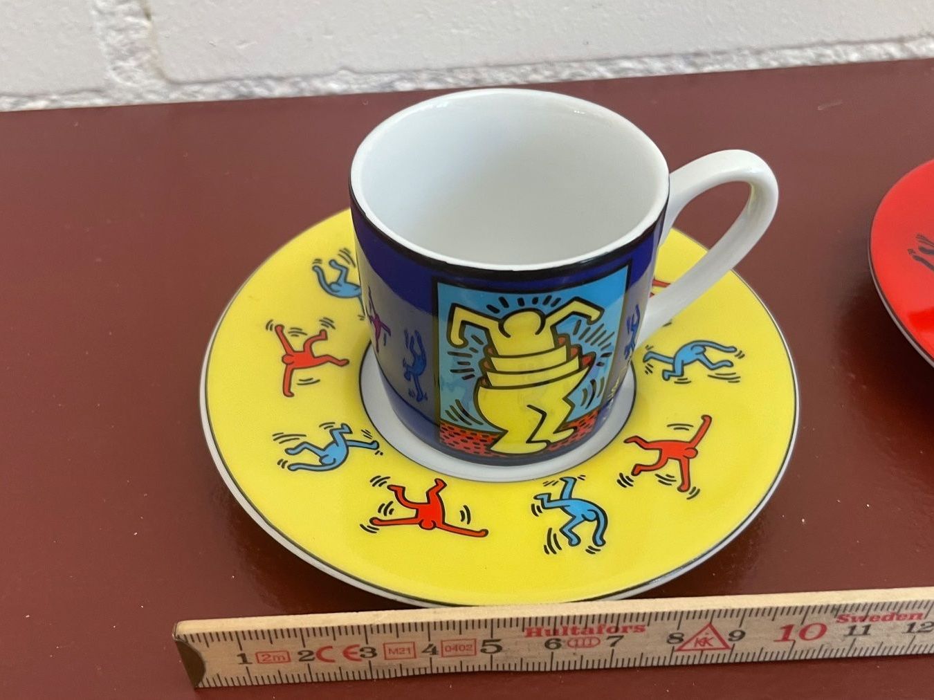 2 Keith Haring Espressotassen mit Untertassen, Top Zustand! (Neu ...