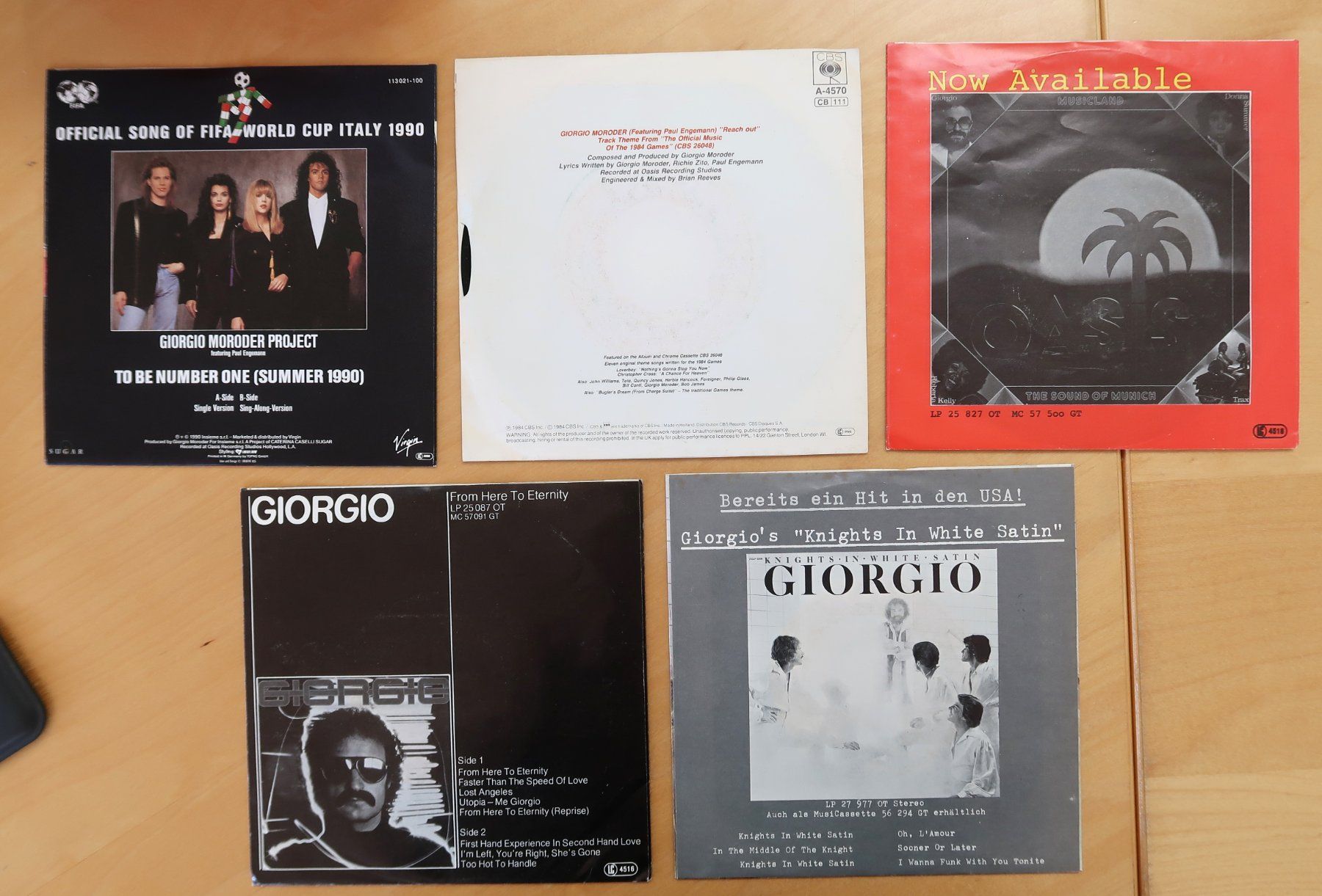 GIORGIO MORODER - 5 VINYL SINGLES (VG- bis VG+) (Gebraucht) in Hedingen ...