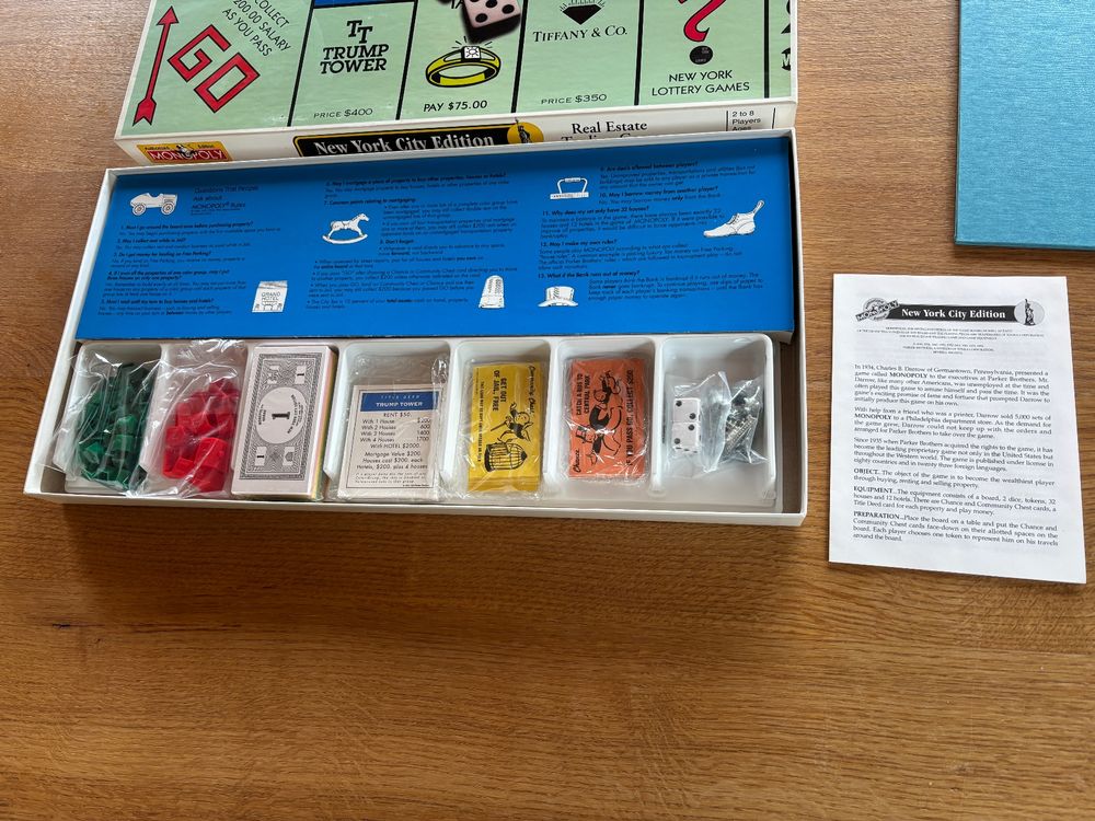 Monopoly New York City Edition 1994 vintage Trump Tower *NEU (Neu ...