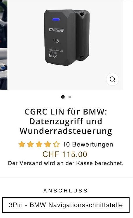 Chigee, CGRC LIN für BMW: Datenzugriff Wunderradsteuerung (Neu und originalverpackt) in Widnau ...